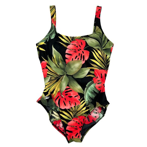 Speedo | Swim | Speedo Tropical Floral Red Green One Piece Swimsuit ...